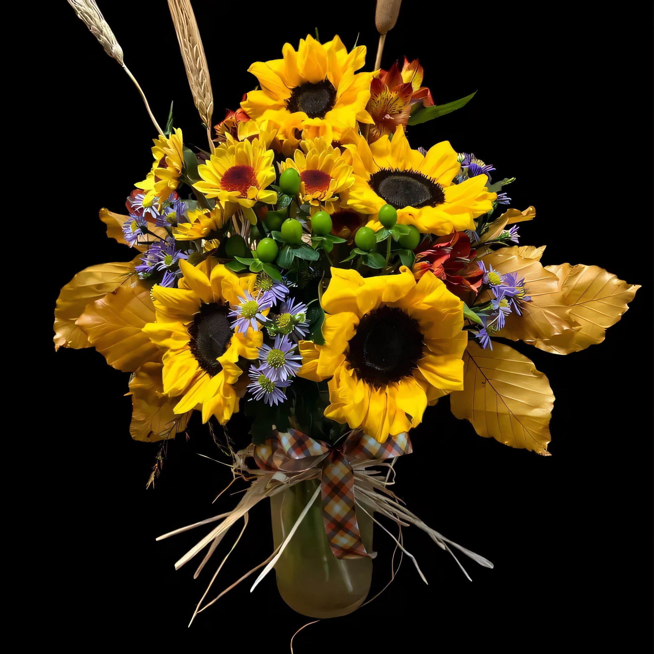 Tasha's Flowers Jar of Fall - as Shown - Walmart.com
