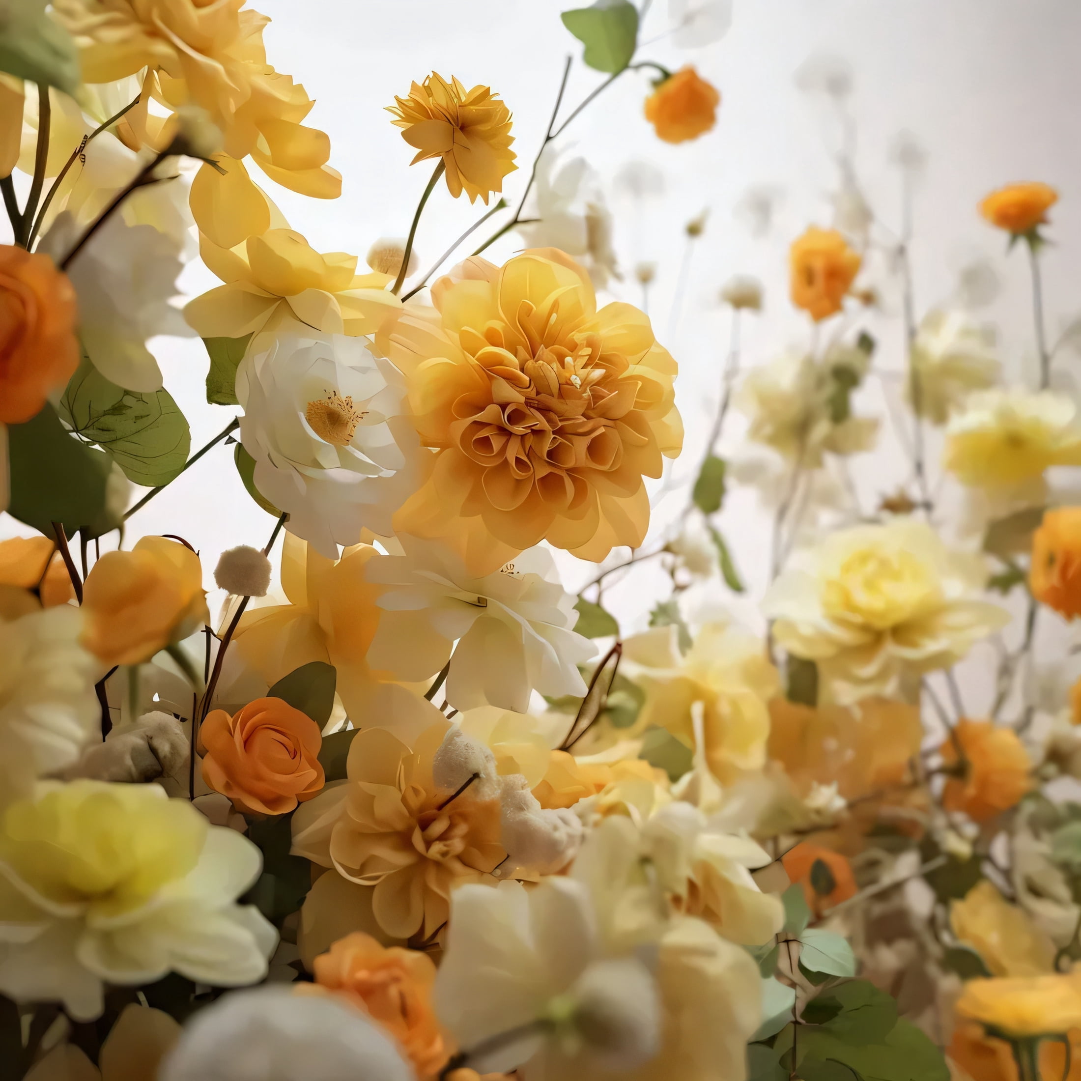 Tasha's Flowers Shades of Yellow - Standard - Walmart.com