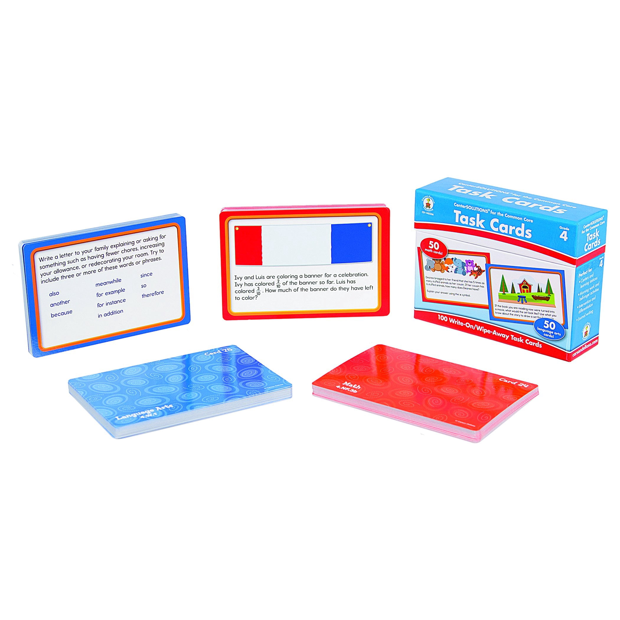 Task Cards Learning Cards, Grade 4 - Walmart.com
