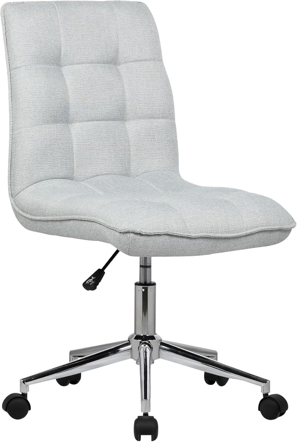 Task Chair with Height Adjustment, 360° Swivel, Steel Base Tufted ...