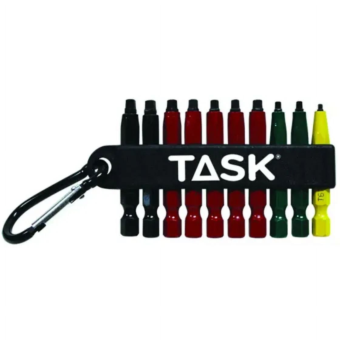 Task Tools T67917 Insert Bits 10 Piece Assorted Sizes With Carabiner ...