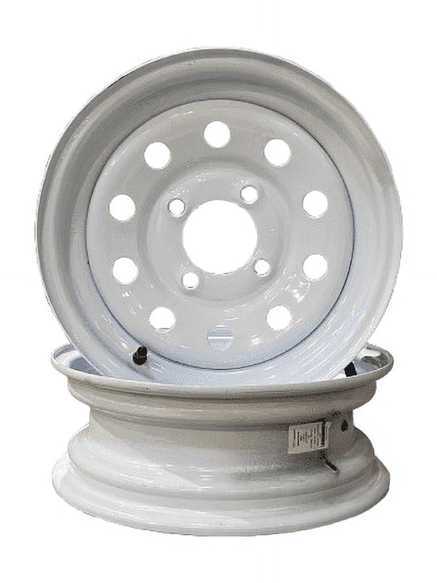 Taskmaster 2-PACK Steel Trailer Wheel Rim 12x4 4x4 White Mod - Walmart.com