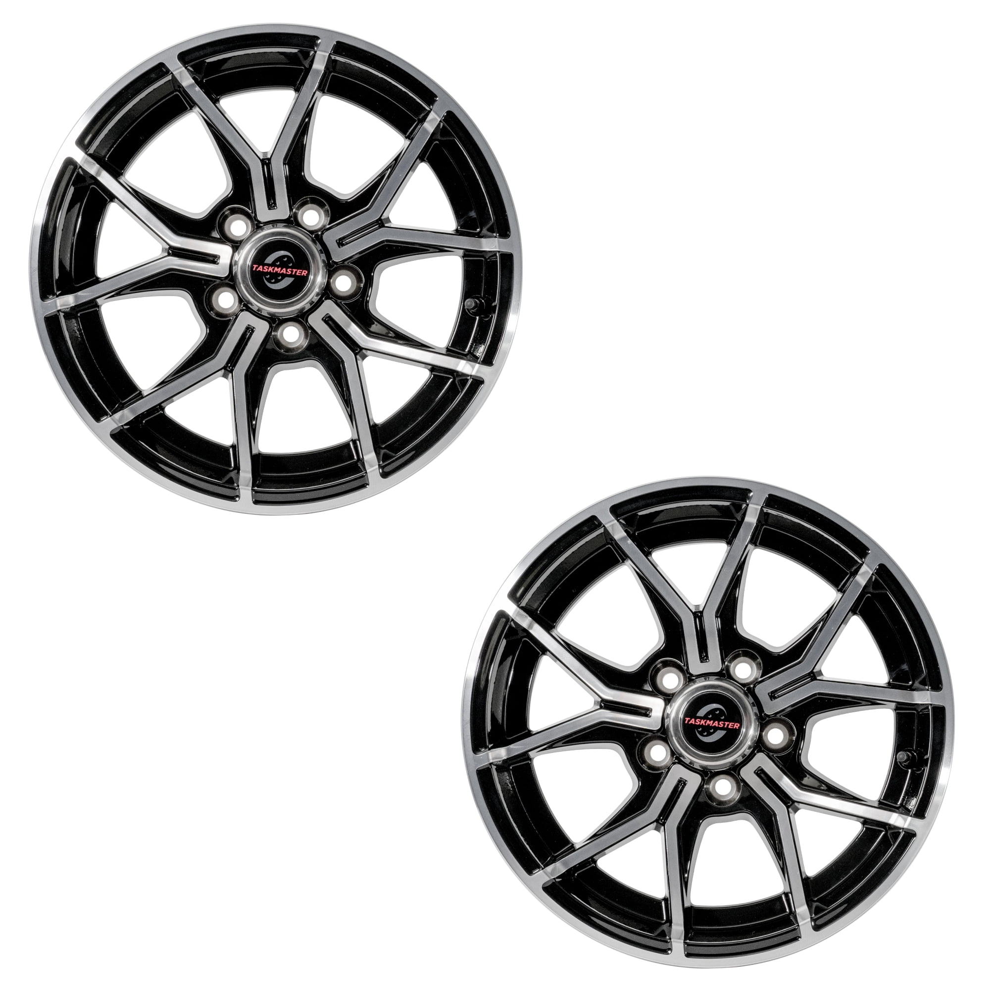 Taskmaster 2-Pack Trinity 5 Fork Aluminum Trailer Wheel Rim 15x6 5x4.5 ...