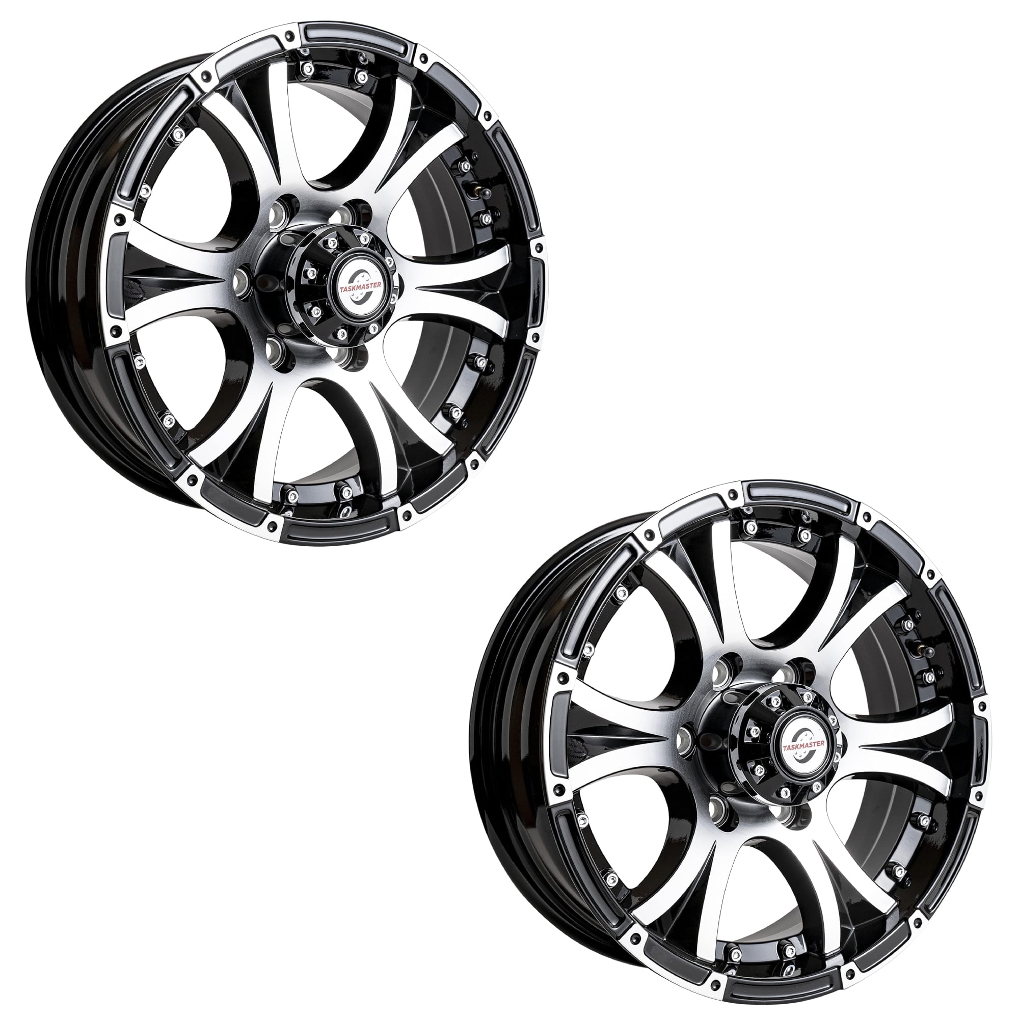 Taskmaster 2-Pack Viking Aluminum Trailer Wheel Rim 16x6 6x5.5 Black ...