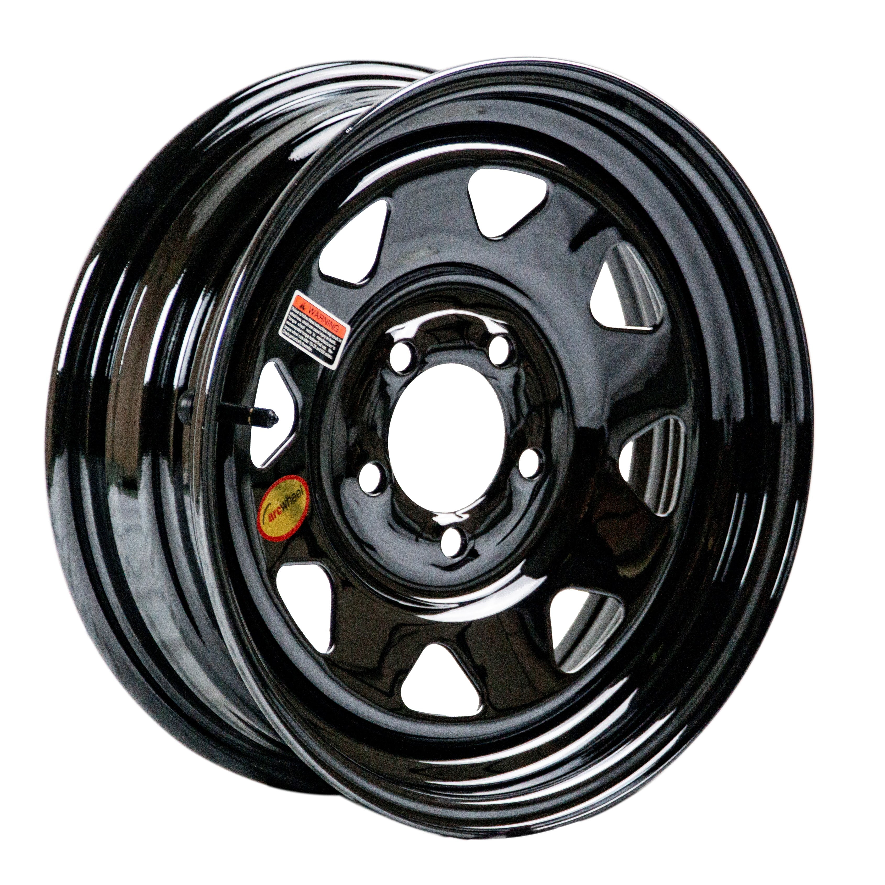Taskmaster ArcWheel Steel 15x5 5x5 Black Spoke PVD Trailer Wheel Rim ...