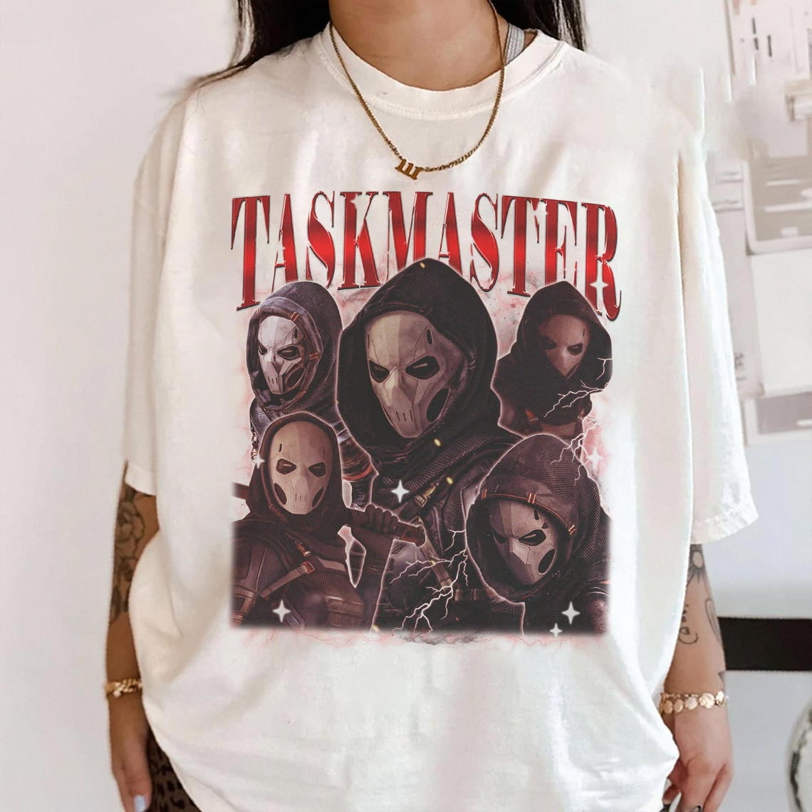 Taskmaster Thunderbolts Homage T-Shirt, Taskmaster Bootleg Rap Shirt ...