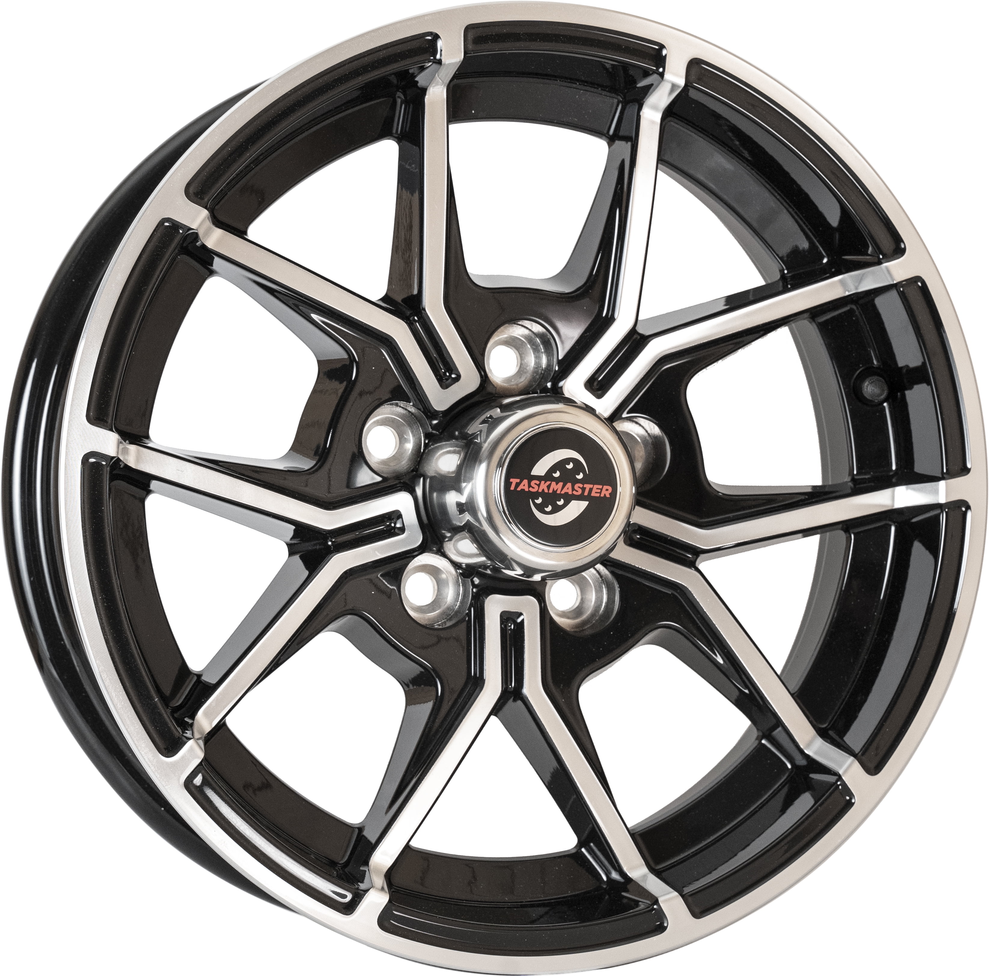 Taskmaster Trinity 5 Fork Aluminum Trailer Wheel Rim 15x5 5x4.5 Black ...