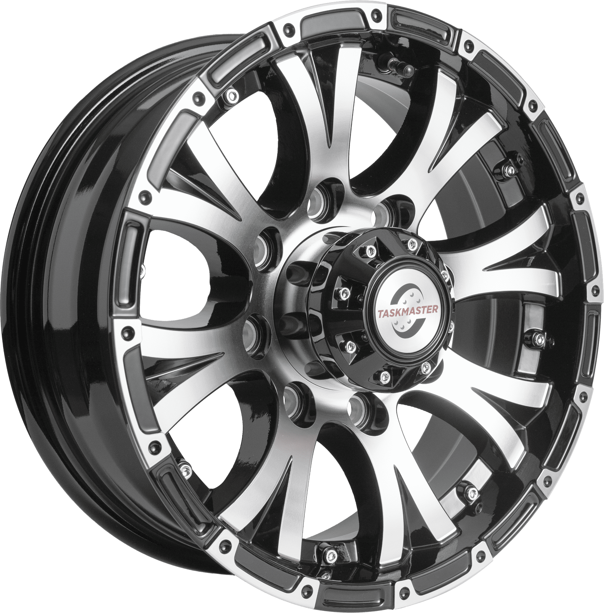 Taskmaster Viking Aluminum Trailer Wheel Rim 16x6 8x6.5 Black Machined ...
