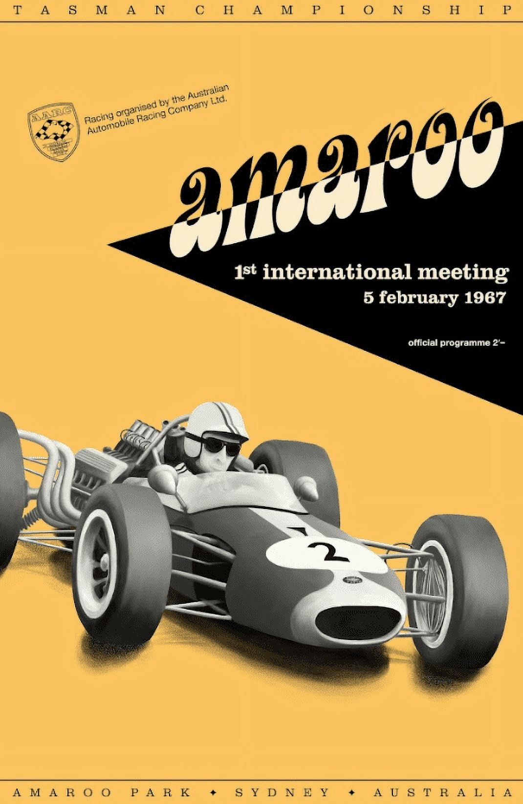 Tasman Championship Car Racing Poster - Historic Motorsport Event ...