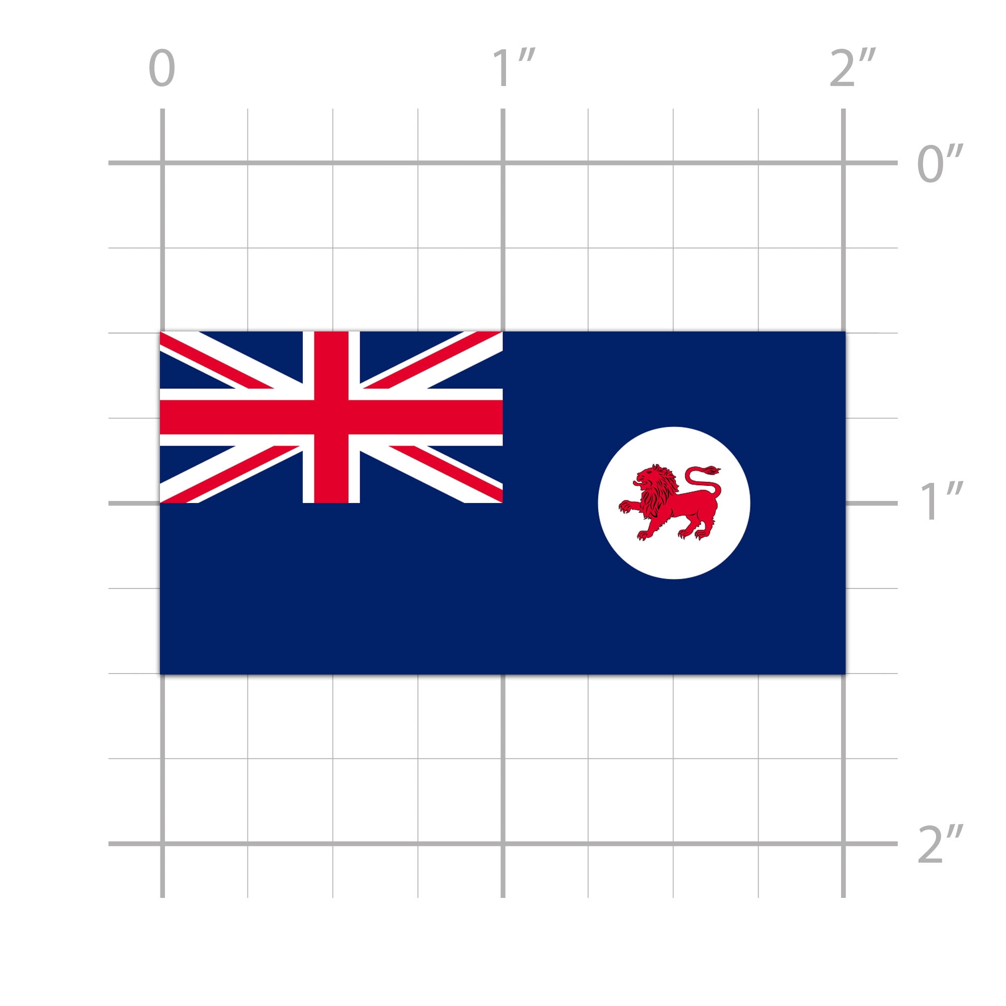 Tasmania Flag Sticker for water bottle phone tumbler hard hattas ...