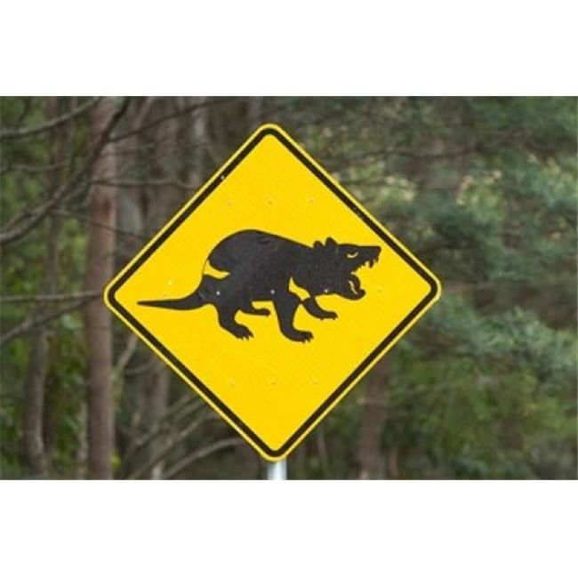Tasmanian Devil Warning Sign Tasman Peninsula Australia Poster Print by ...