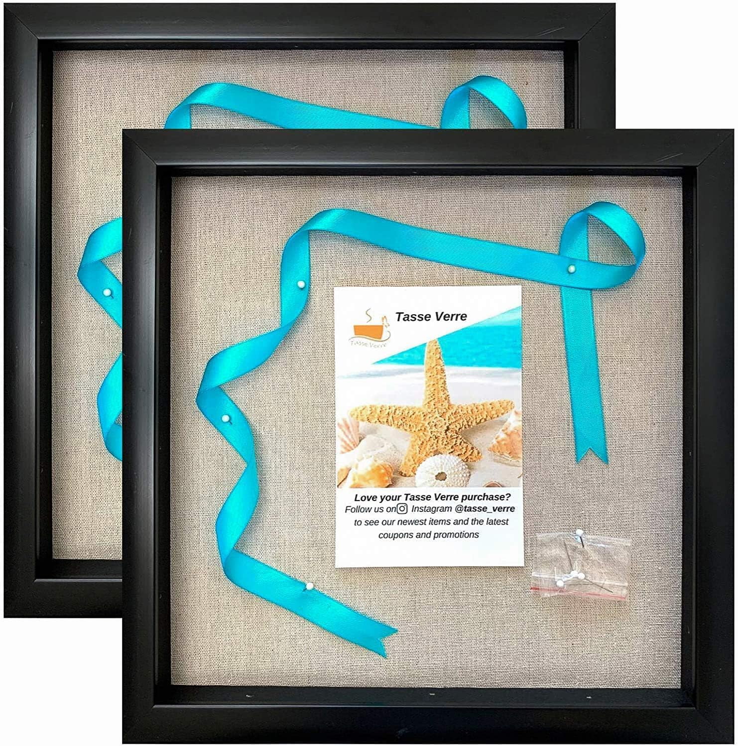 Tasse Verre 10x10 Black Shadow Box Frame (2-Pack) - Ready to Hang ...