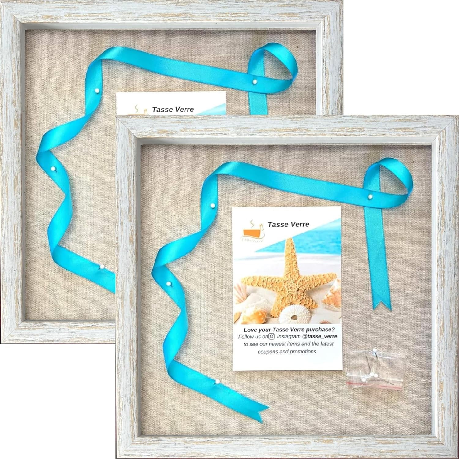 Tasse Verre 10x10 Rustic White Shadow Box Frame (2-Pack) - Ready to ...