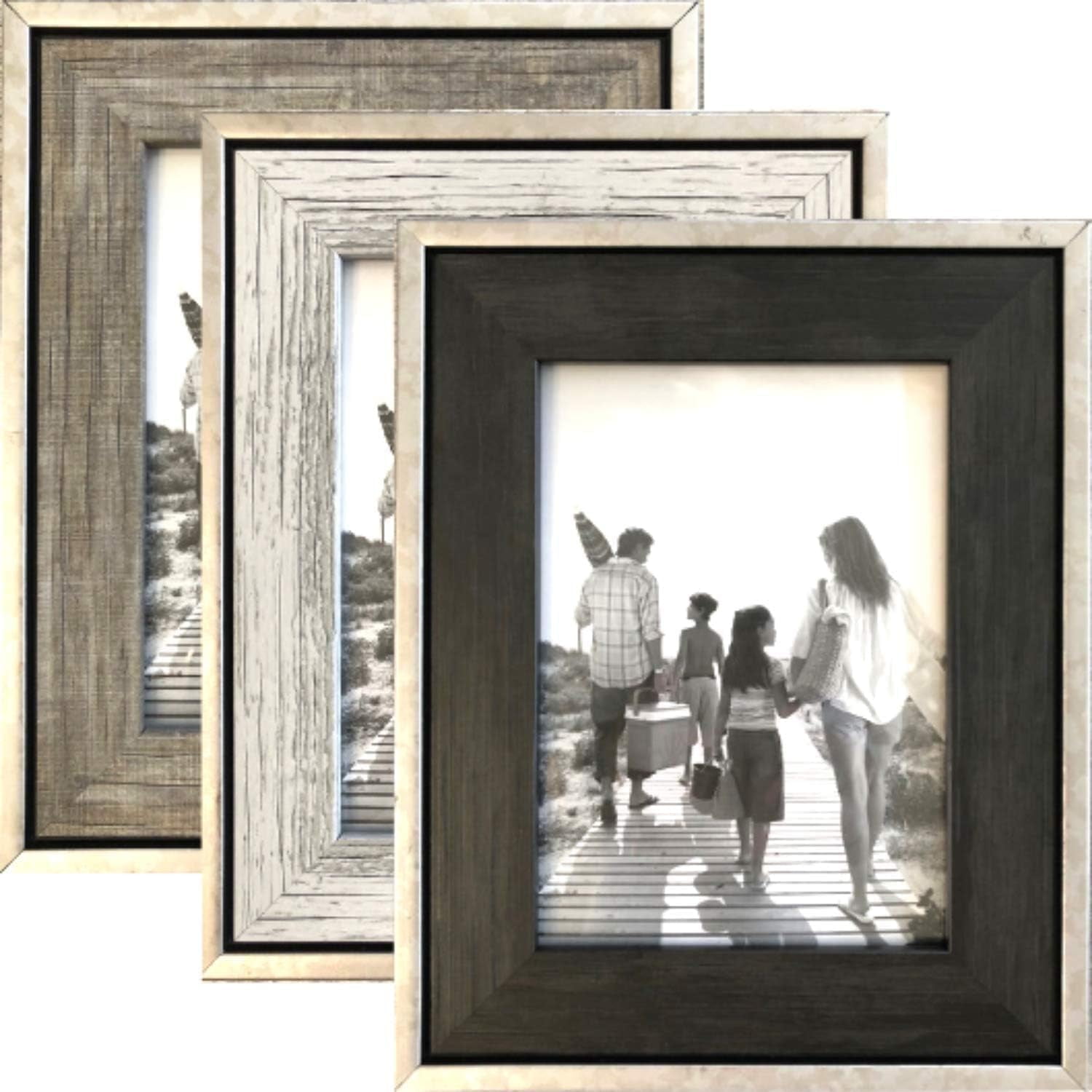 Tasse Verre Rustic Frames 4x6 Inch 3-Pack Farmhouse Distressed Hang or ...