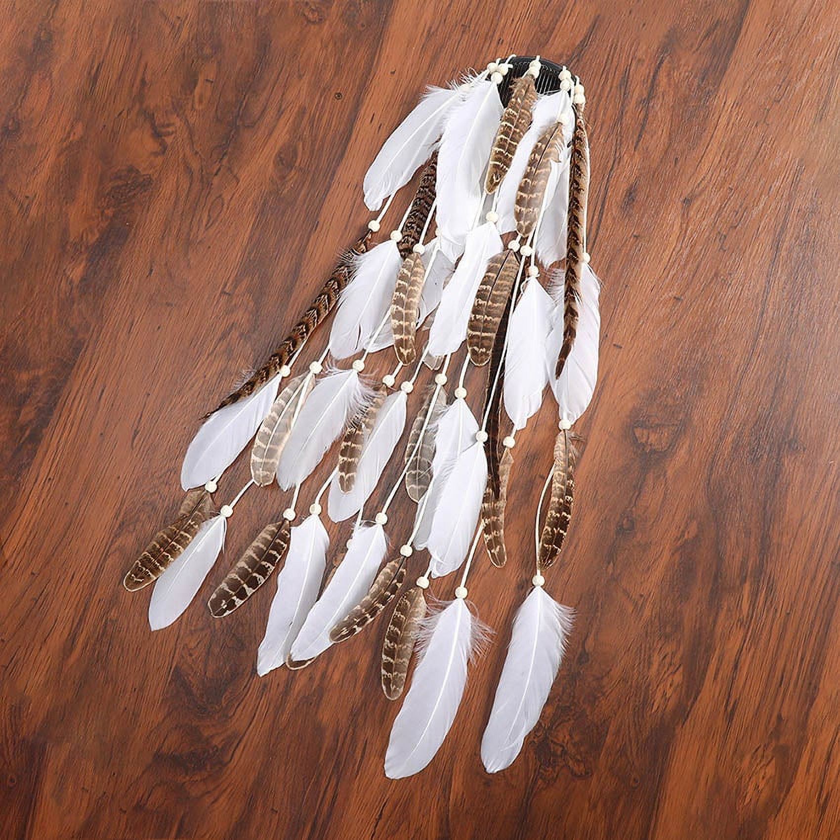 Tassel Feather Hair Combs for Festivals/Parties/Galas - Colorful ...