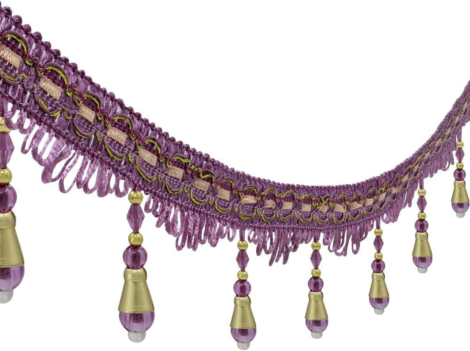 Tassel Fringe Trimming Hanging Ball Trim Braided Ribbon Curtain Fring ...