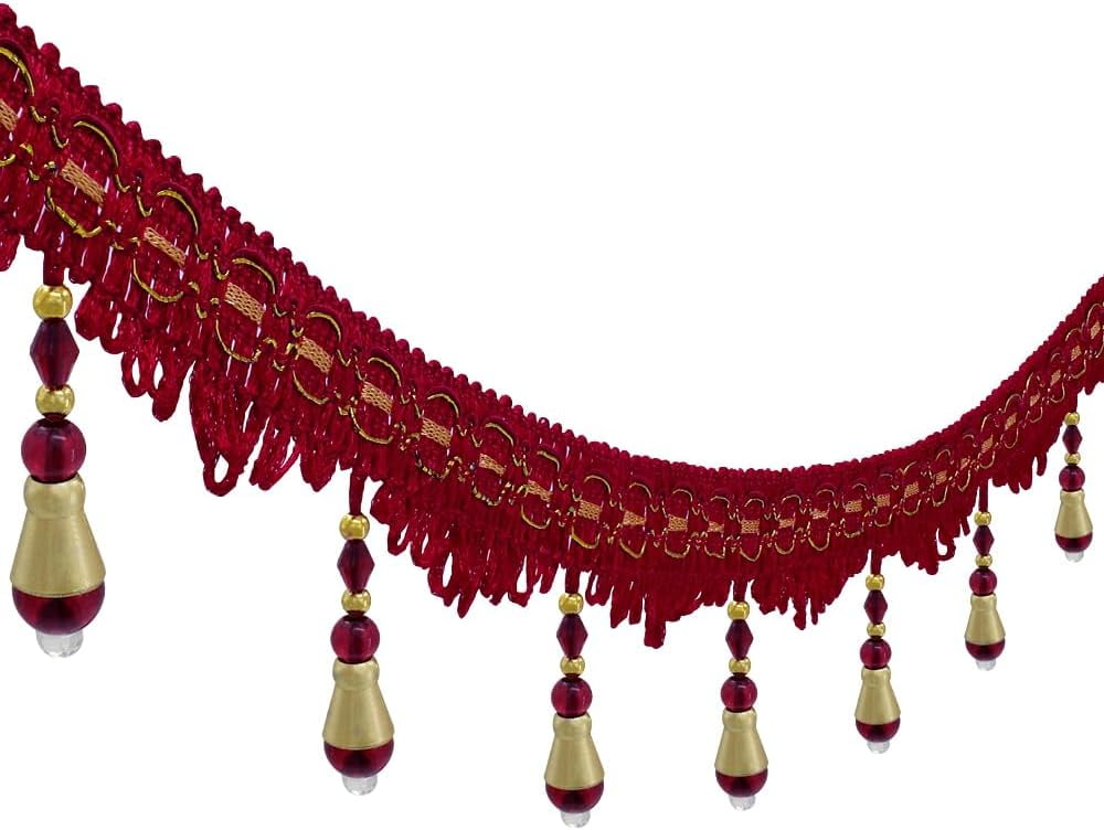 Tassel Fringe Trimming Hanging Ball Trim Braided Ribbon Curtain Fring ...
