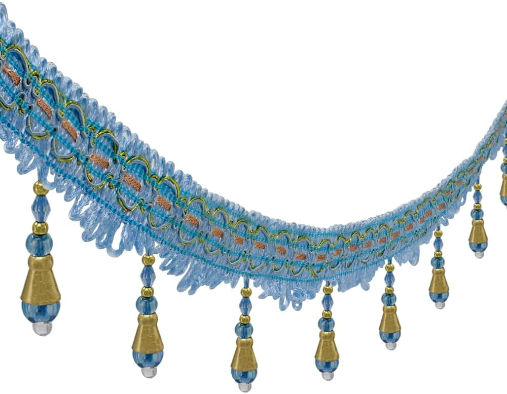 Tassel Fringe Trimming Hanging Ball Trim Braided Ribbon Curtain Fring ...