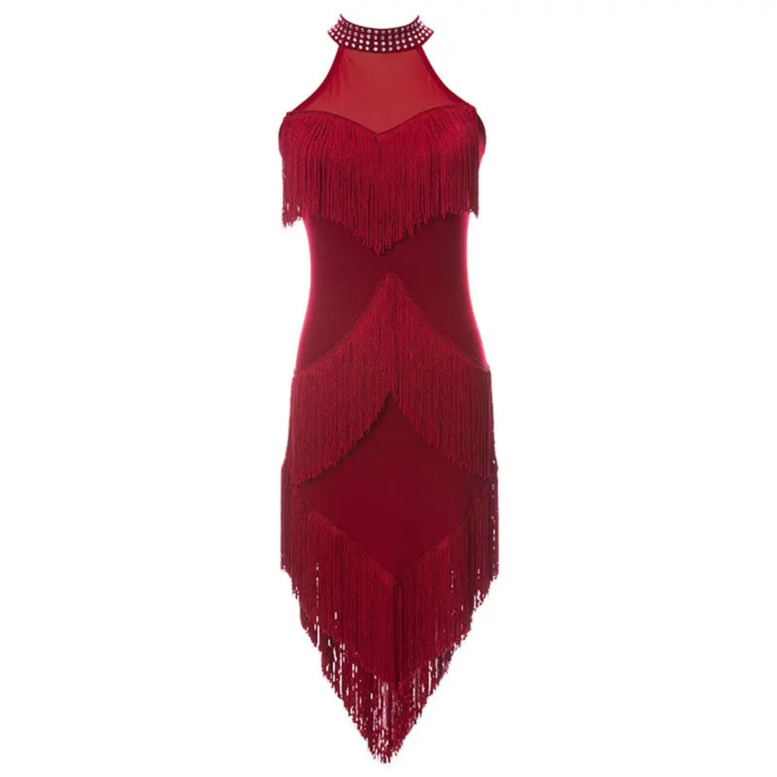 Tassel Latin Dance Wear For Women Latin Dresses Fringes Ballroom Dance ...
