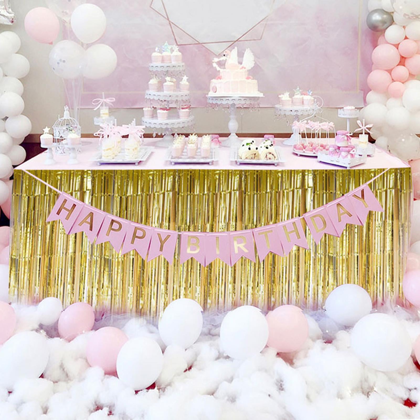 Tassel Table Skirt for Rectangular Round Table Birthday Wedding Party ...