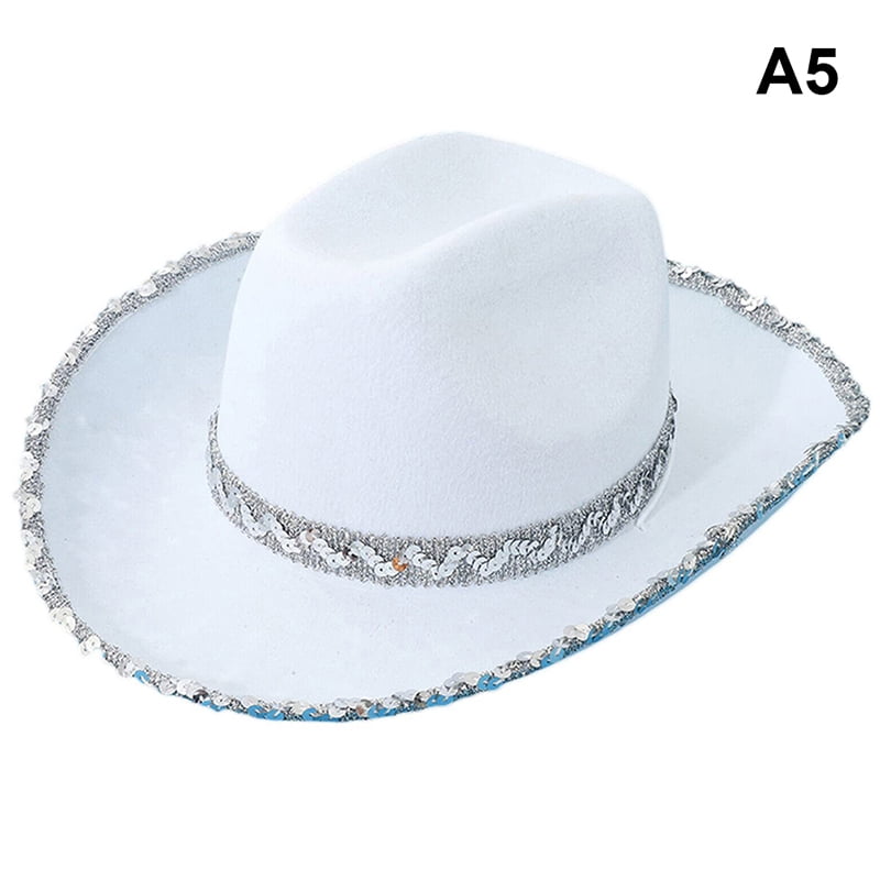 Tassel Women's Cowboy Hat Rhinestone Fringe Western Cowgirl Hats Bride ...