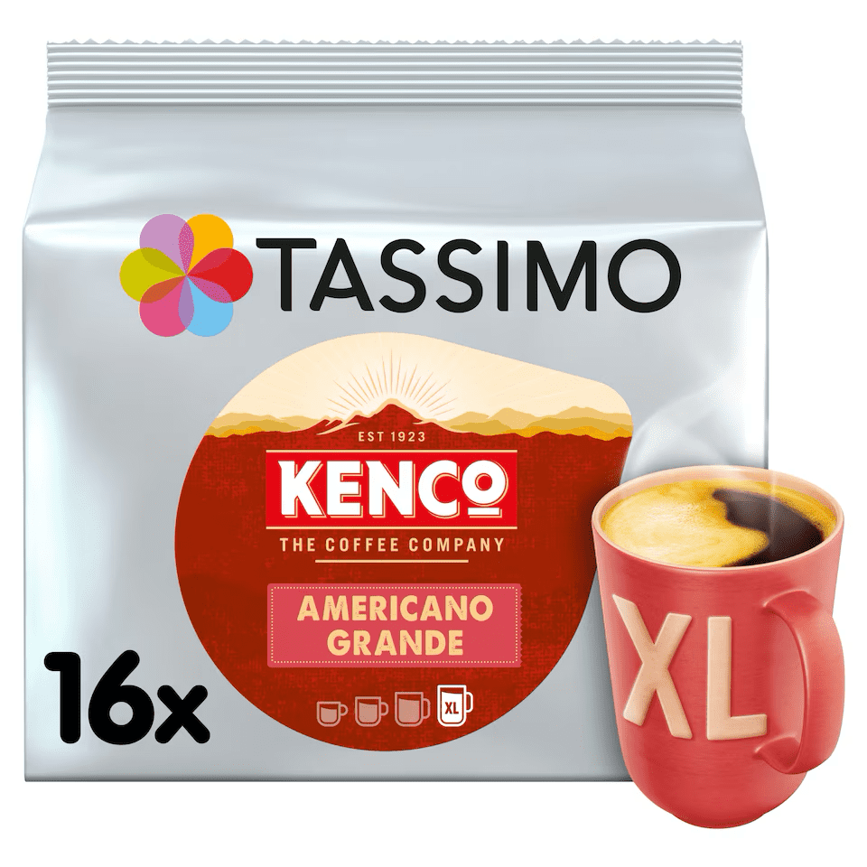 Tassimo Kenco Americano Grande Pods X16 144G, Imported from Britain ...