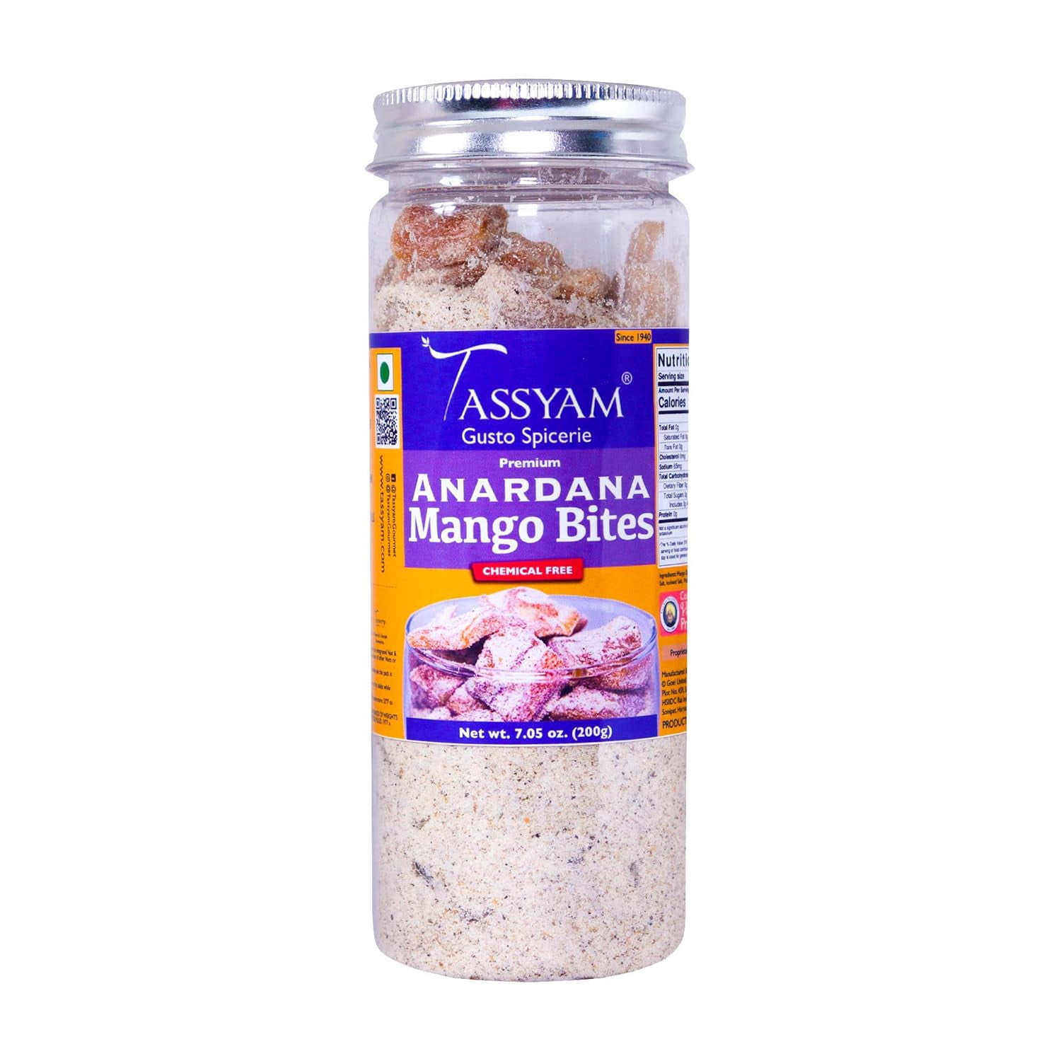 Tassyam Chemical Free Anardana Mango Bites 200g / 7.05oz Churan | Mouth ...