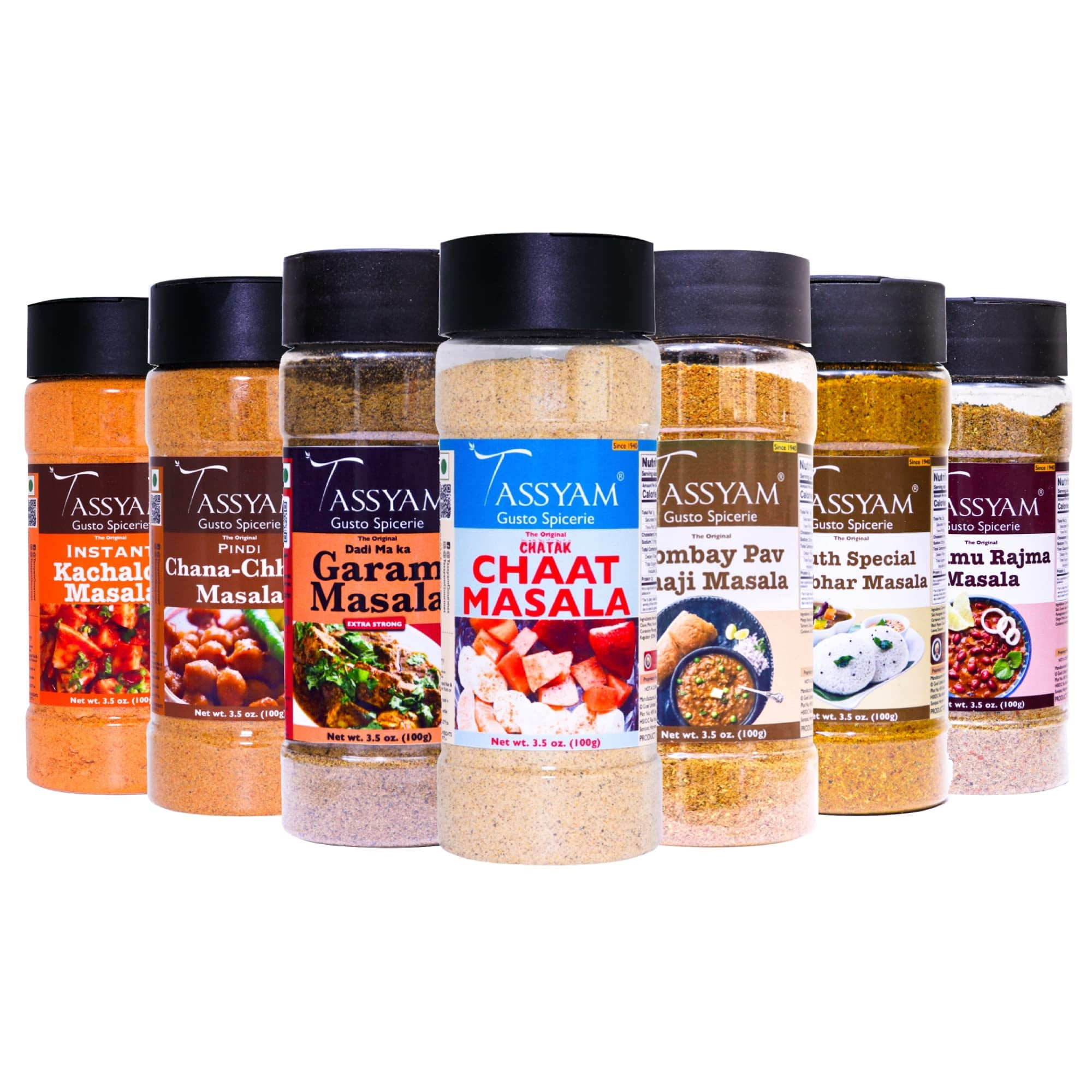 Tassyam PAN Indian Essentials CM31 Spice Combo 700 grams Dispensers ...