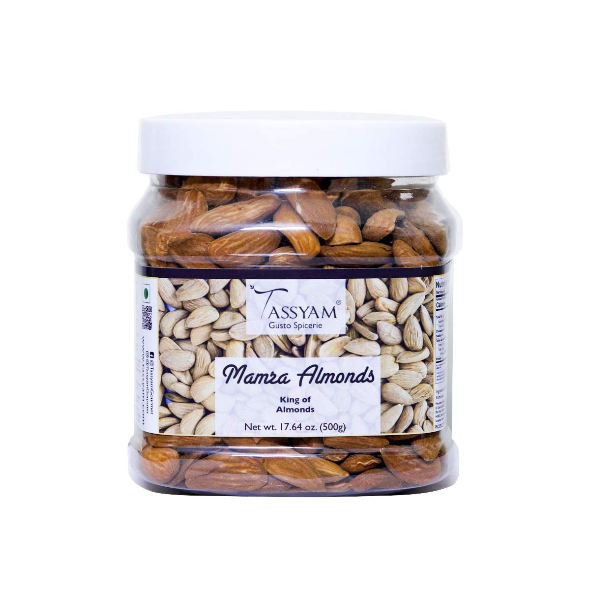 Tassyam Ultra Premium Mamra Giri 500g | Afghani Almonds/Badaam, Healthy ...