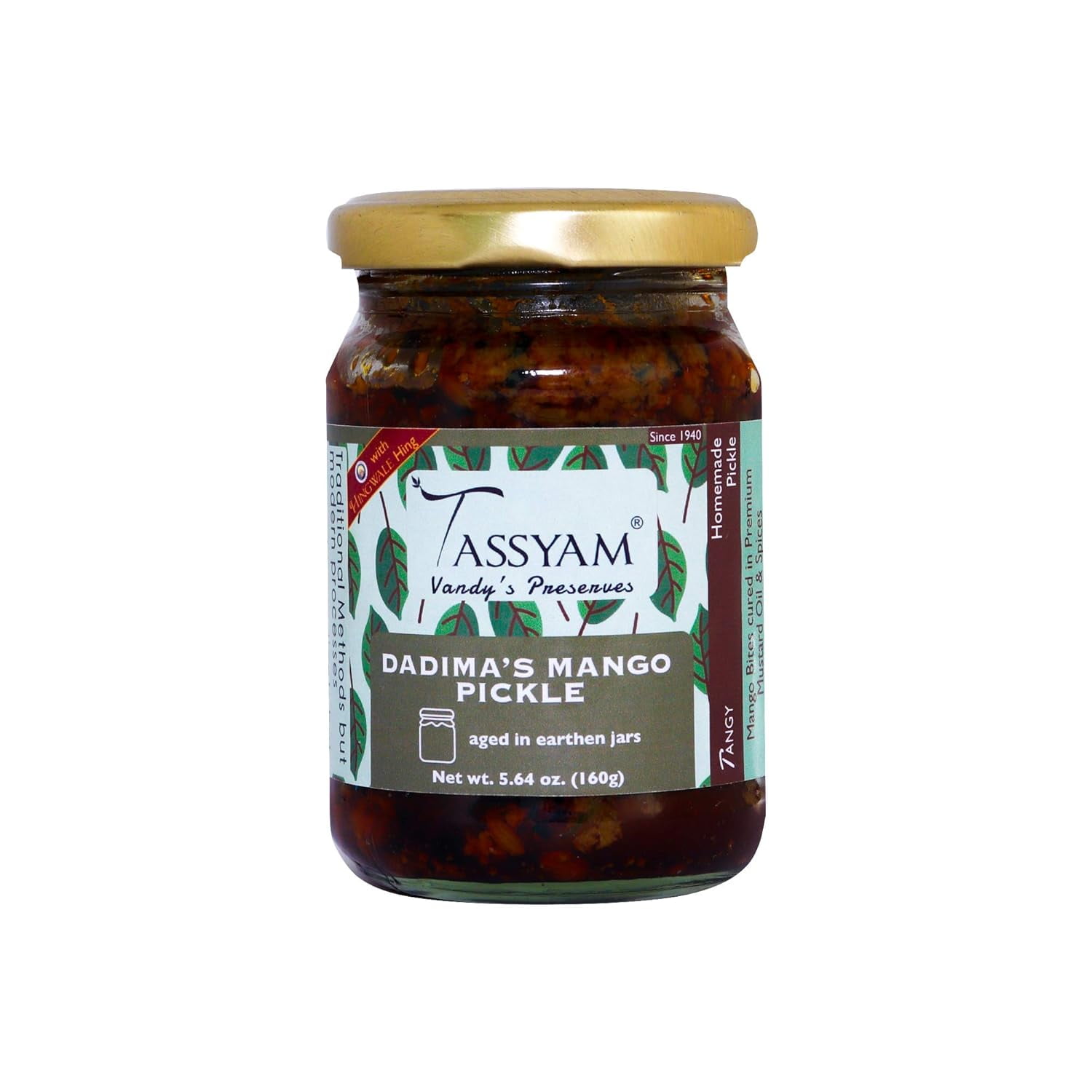 Tassyam VP Premium Mango Masala Pickle 160g Bottle | Earthen Jars ...
