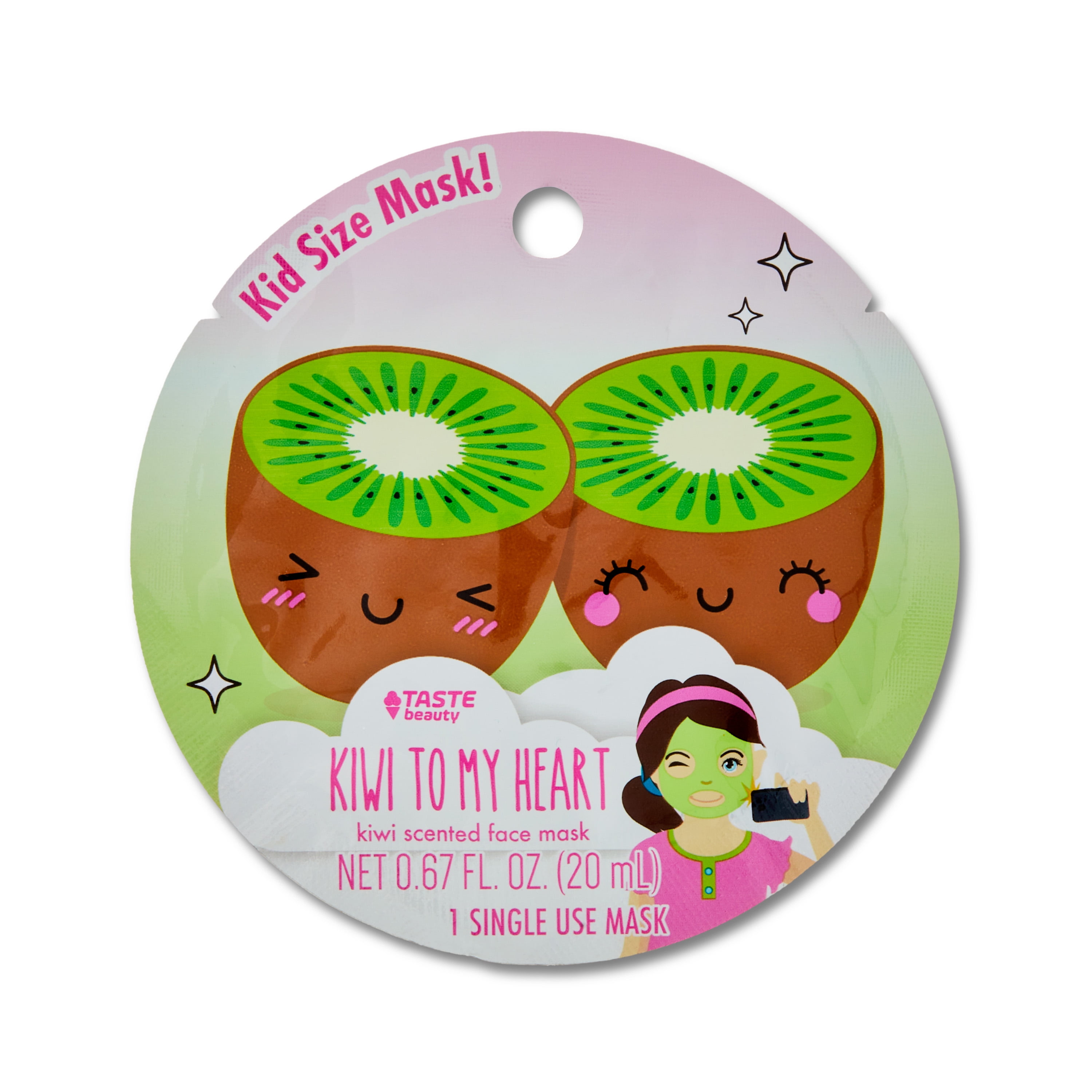 Taste Beauty Kiwi To My Heart Kid Size Face Mask, Kiwi Scented, 1 Count ...