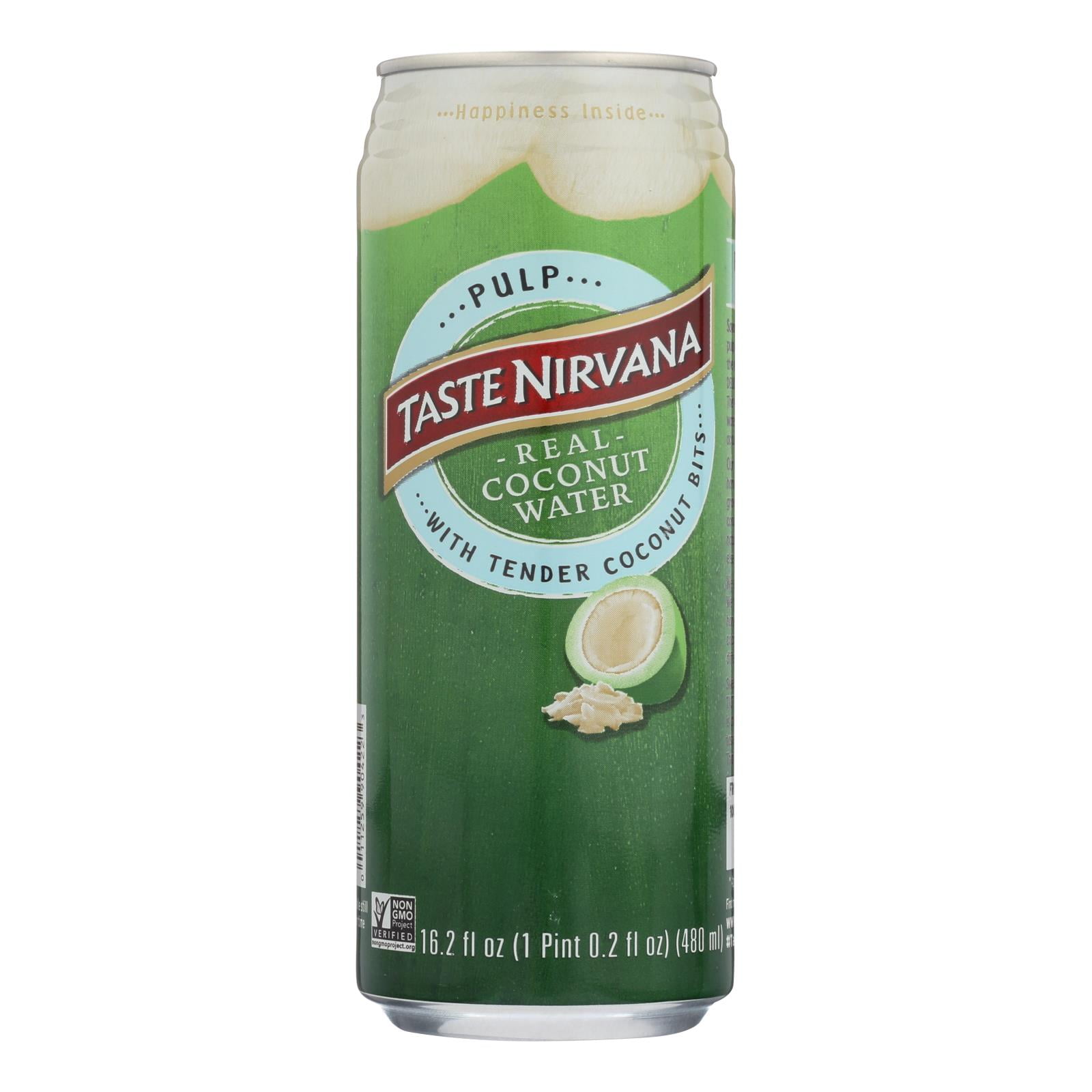 Taste Nirvana Real Coconut Water with Pulp, 16.2 Fl. Oz., 12 Count ...