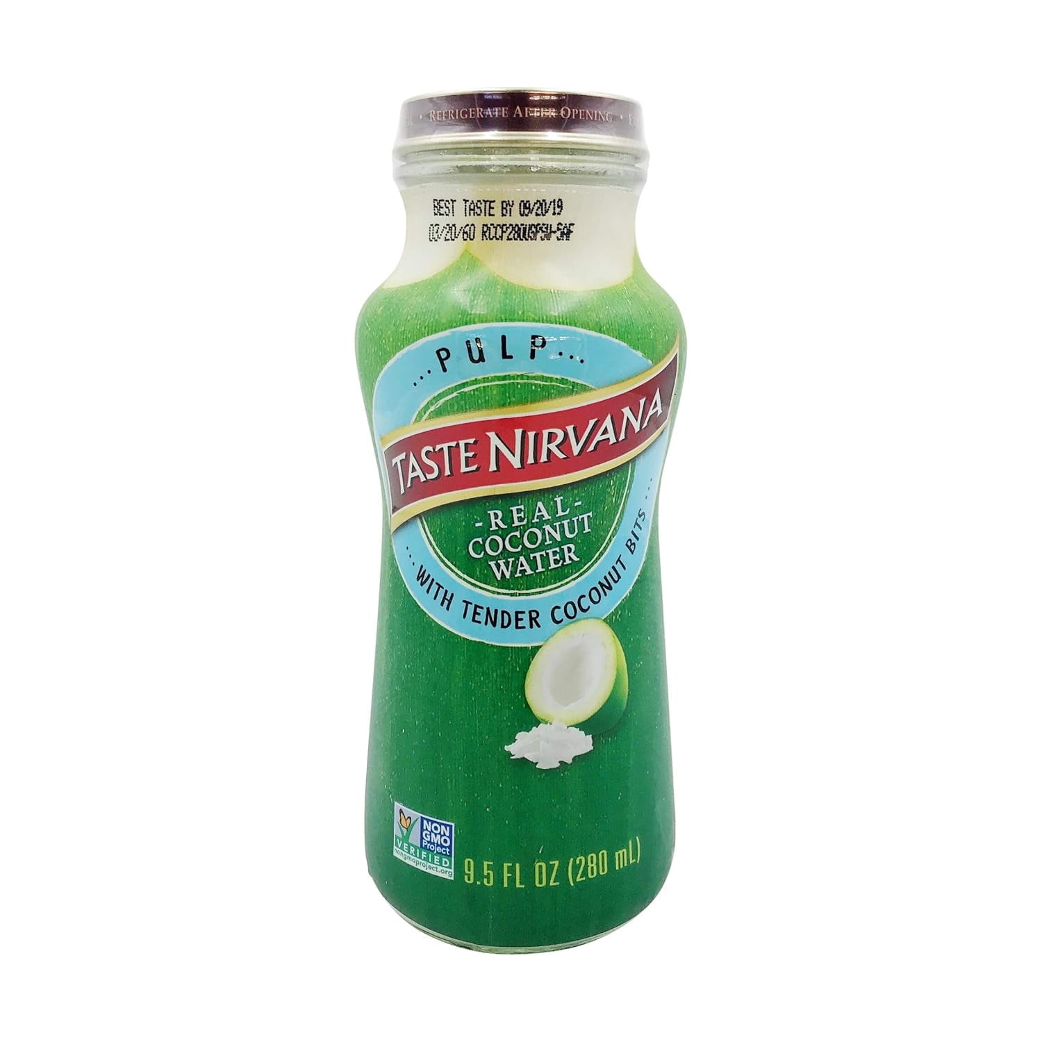 Taste Nirvana Real Coconut Water with Pulp - 9.5 fl oz Pack of 4 - Walmart.com