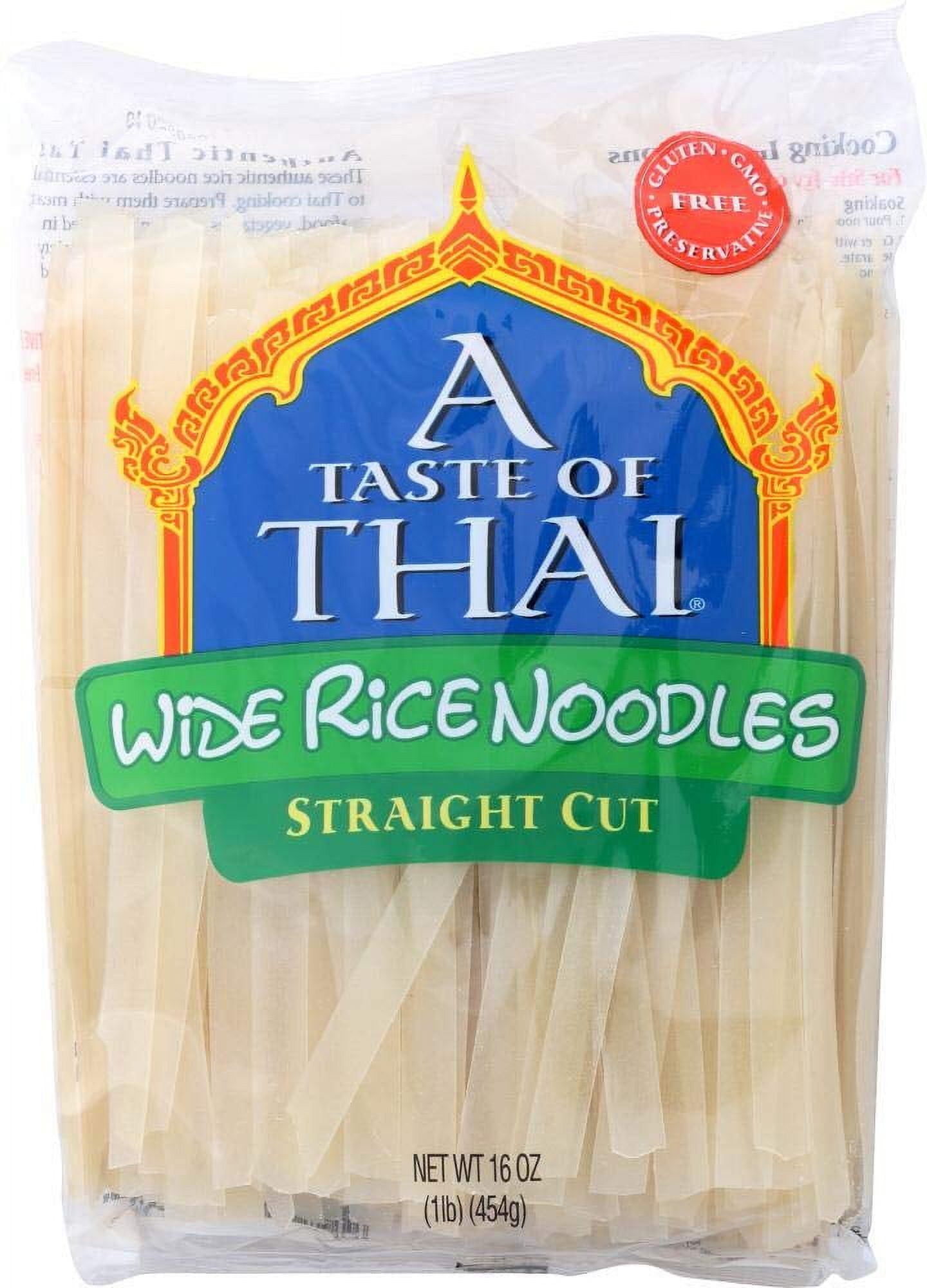 Taste Of Thai Noodle Rice gluten free Extra wide, 16 Ounce (Pack of 1 ...