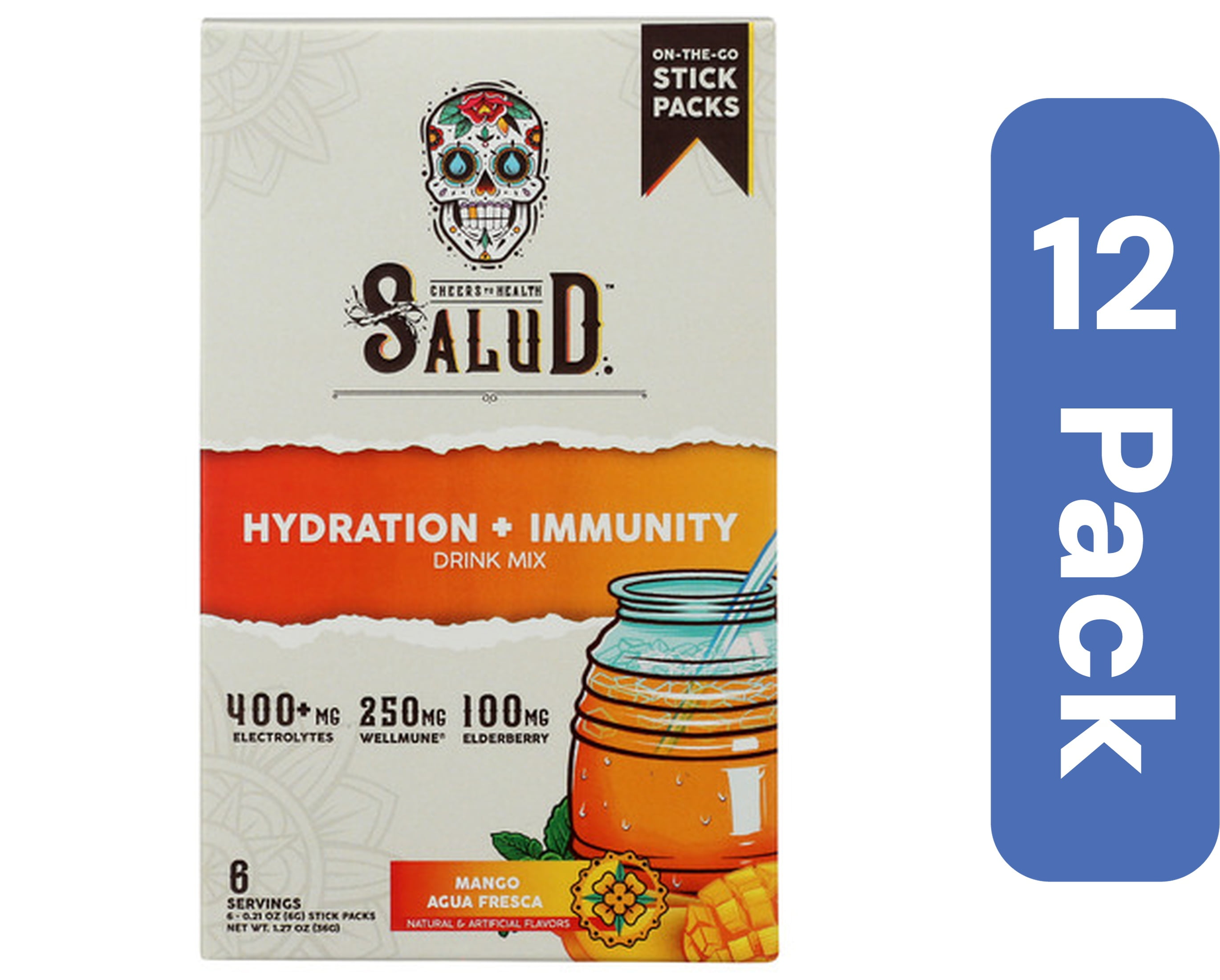 Taste Salud Water Enhancer Mango 1.27 fl oz (Pack of 12) - Walmart.com