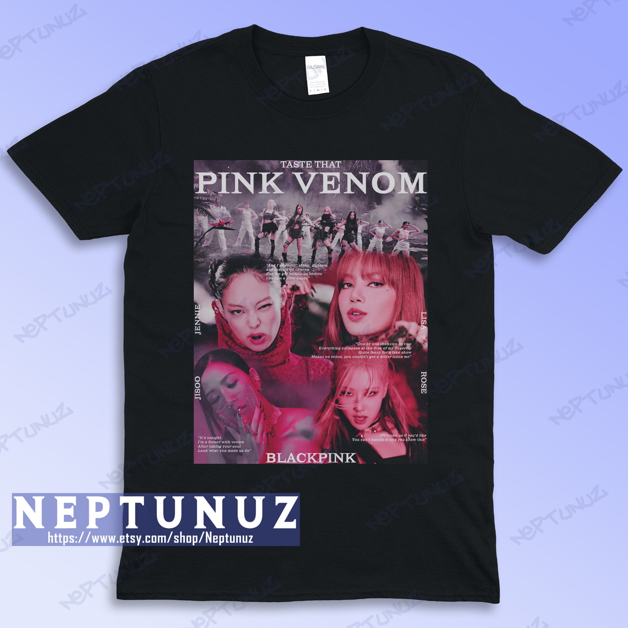 Taste That Pink Venom BLACKPINK Shirt Kpop GirlBand Music Vintage Retro ...