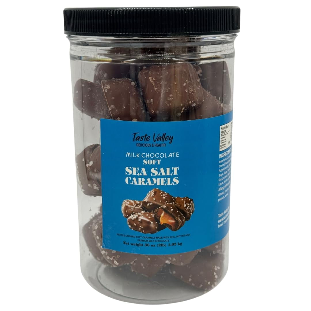 Taste Valley Milk Chocolate Sea Salt Caramels, 36 oz – Premium Gourmet ...