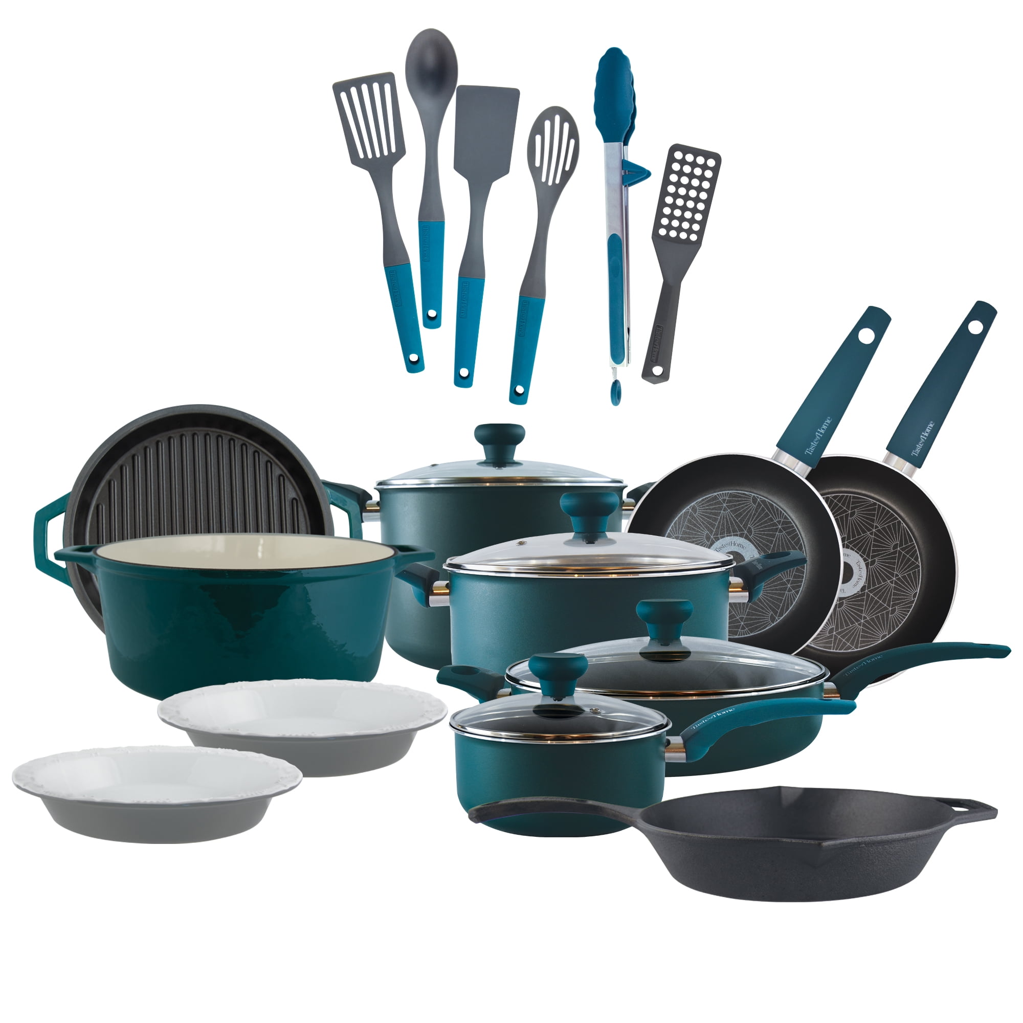 Taste of Home 21-Piece Mega Mixed Cookware Set and Gadgets - Walmart.com