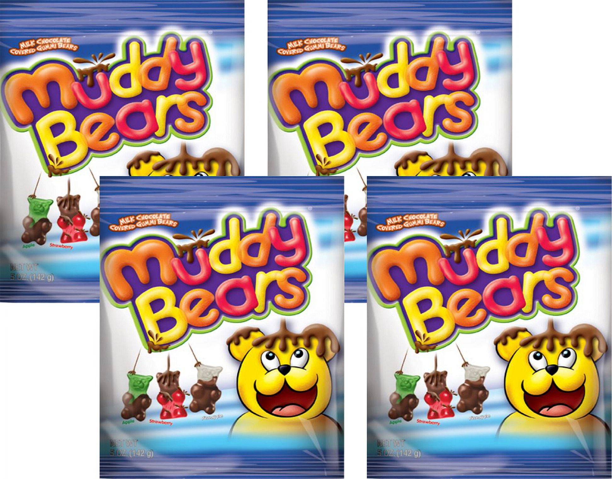 Taste of Nature Muddy Bears Chocolate Covered Gummy Bears, 4-Pack 10.5 ...