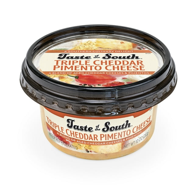 Taste of the South Triple Cheddar Pimento Cheese, 10 oz (Tub, Spread ...