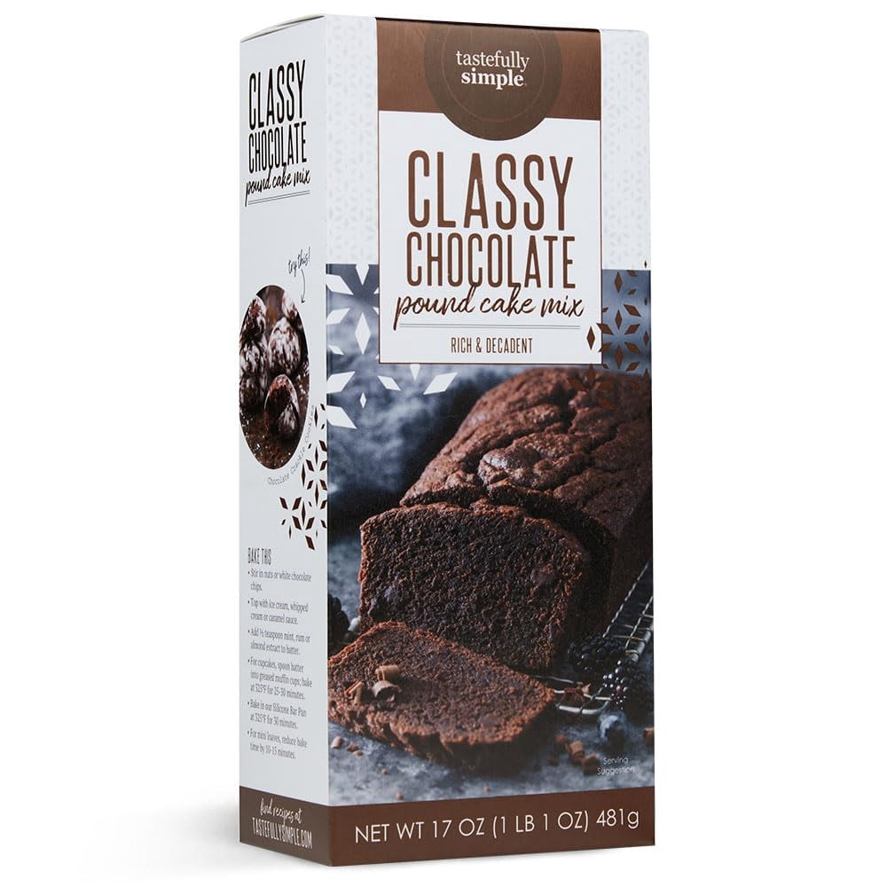 Tastefully Simple Classy Chocolate Pound Cake Mix, 17 Ounce (1-Count ...