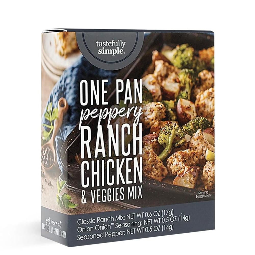 Tastefully Simple ONE Pan Meals Peppery BSL1 Ranch Seasoning Chicken ...
