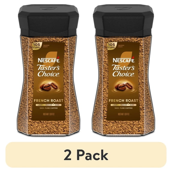 Taster's Choice French Roast Dark Roast Instant Coffee, 7 oz (2 Pack ...