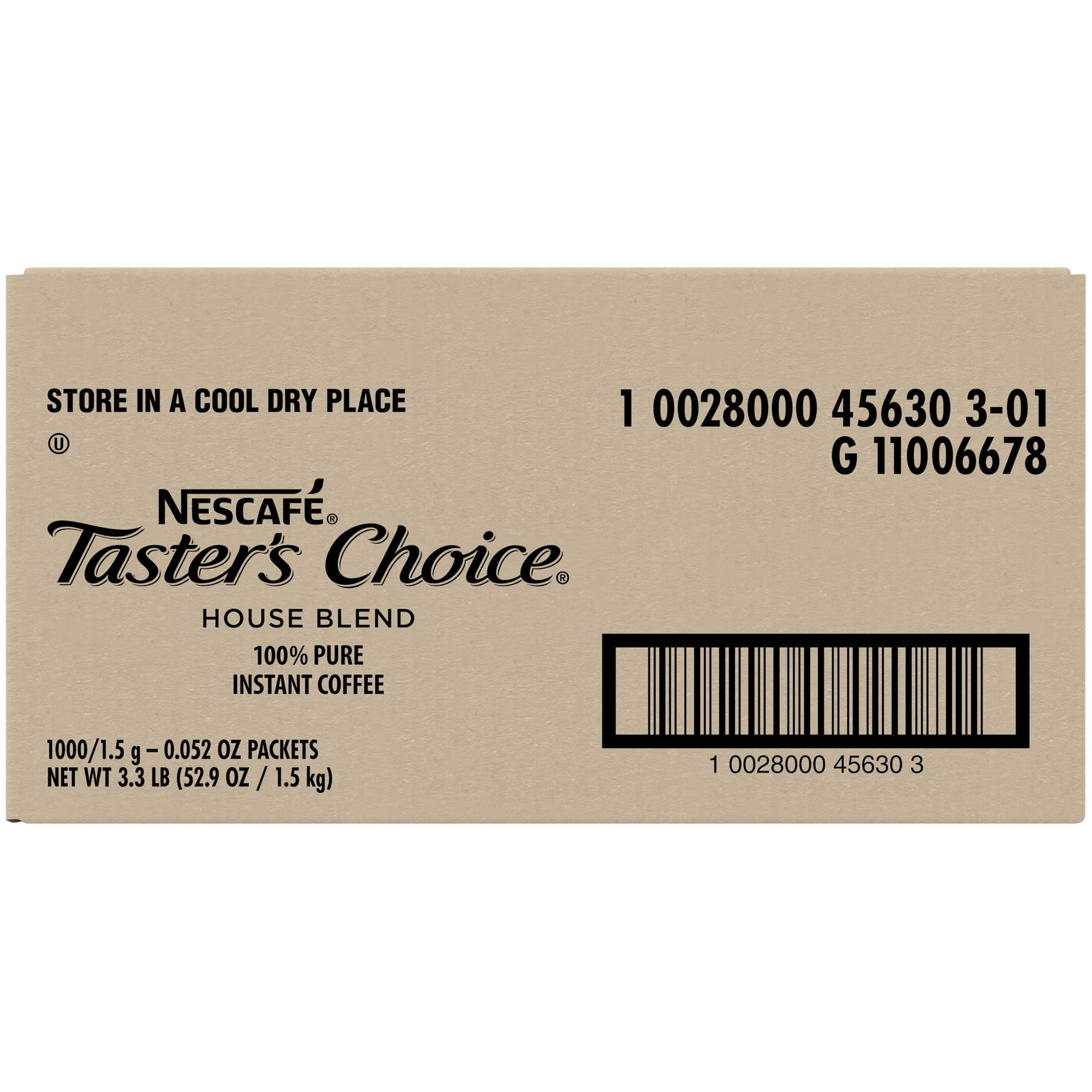 NESCAFÉ Taster's Choice Instant Coffee, 1000 Single Serve Packs, 1 Box ...