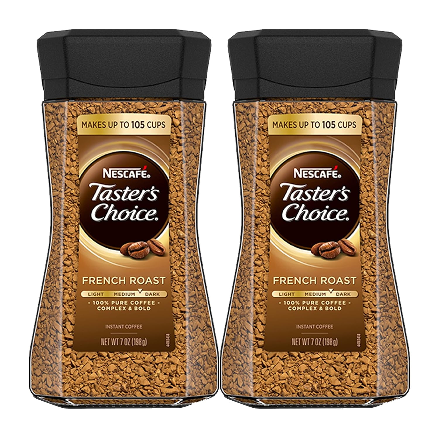 Tasters Choice Roast Coffee, New Jar, 2 Bottles x 7 Oz Canister ...