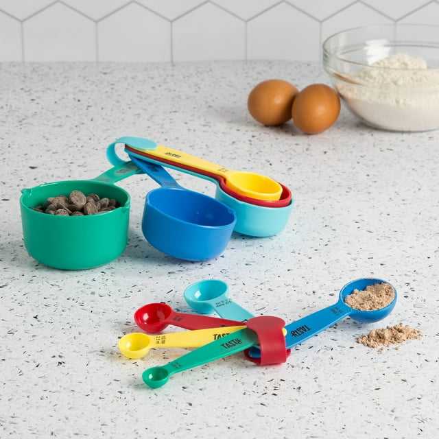 Tasty 10 Piece Measuring Cups and Spoons Set with Pour Spouts ...