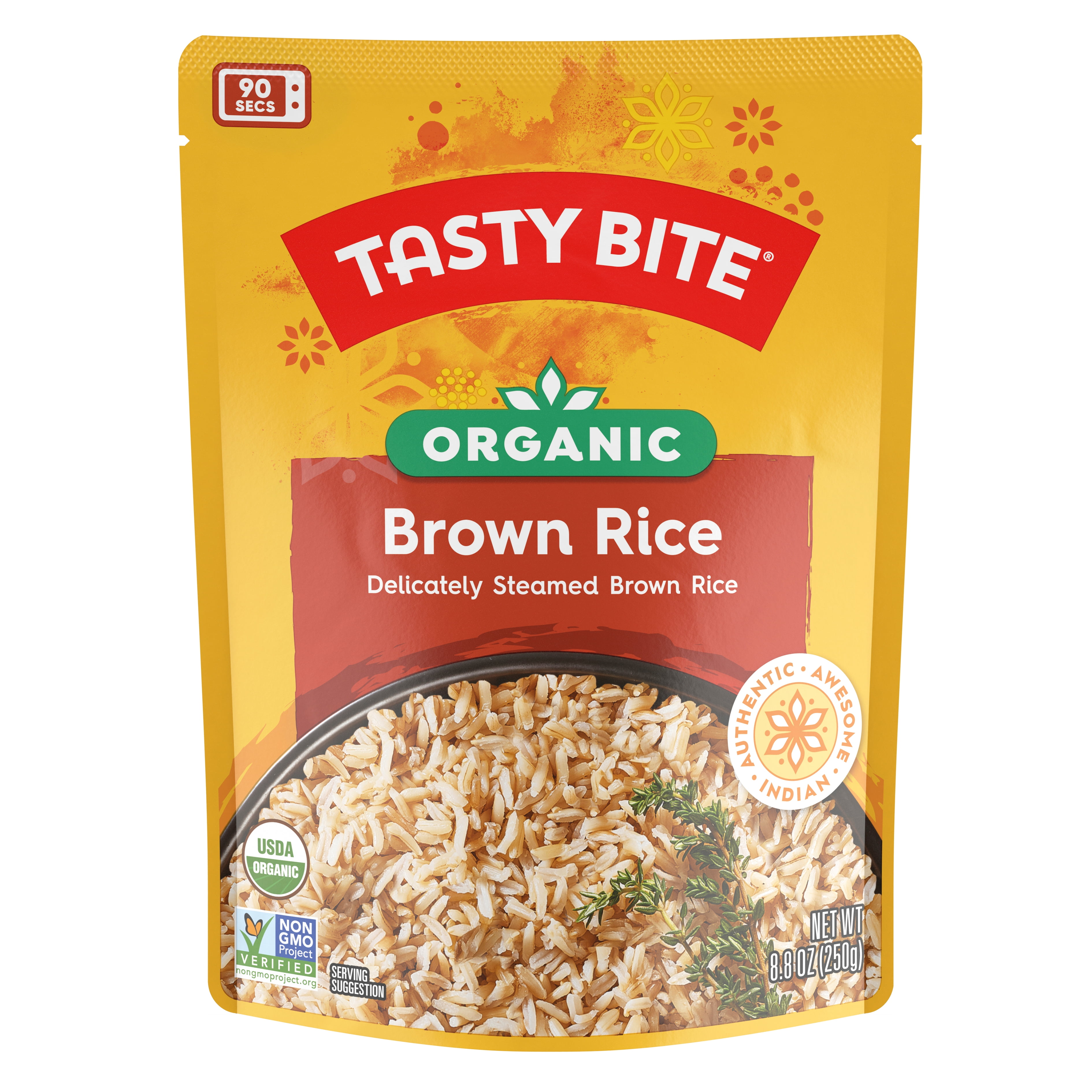 Tasty Bite Organic Brown Rice, Healthy Vegan Meals, Ready to Eat ...