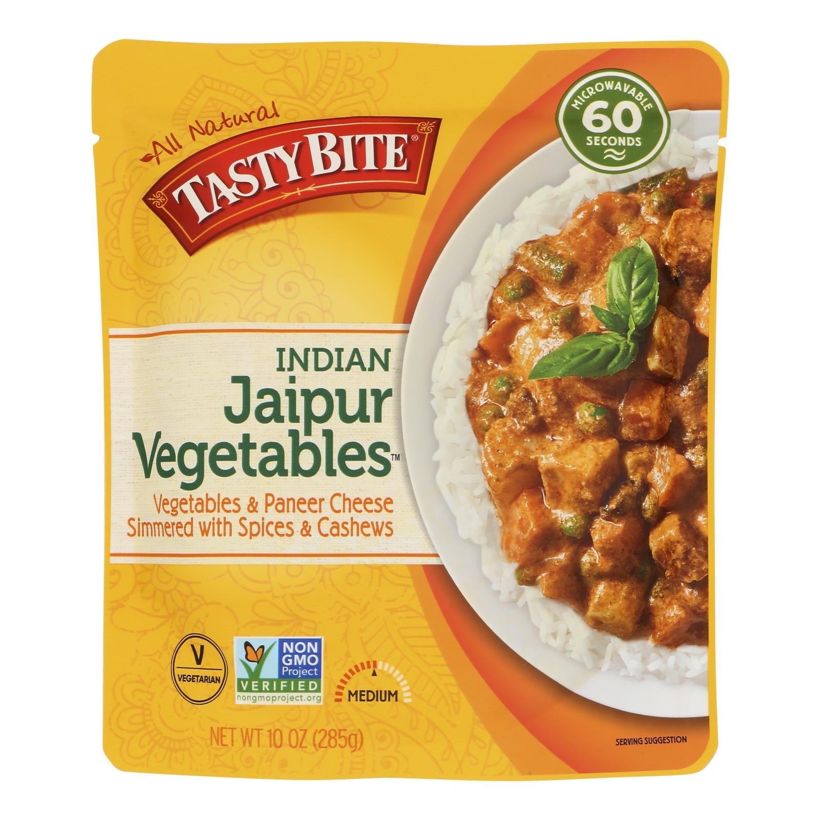 Tasty Bite Entrees - Indian Cuisine - Jaipur Vegetables - 10 oz - case ...