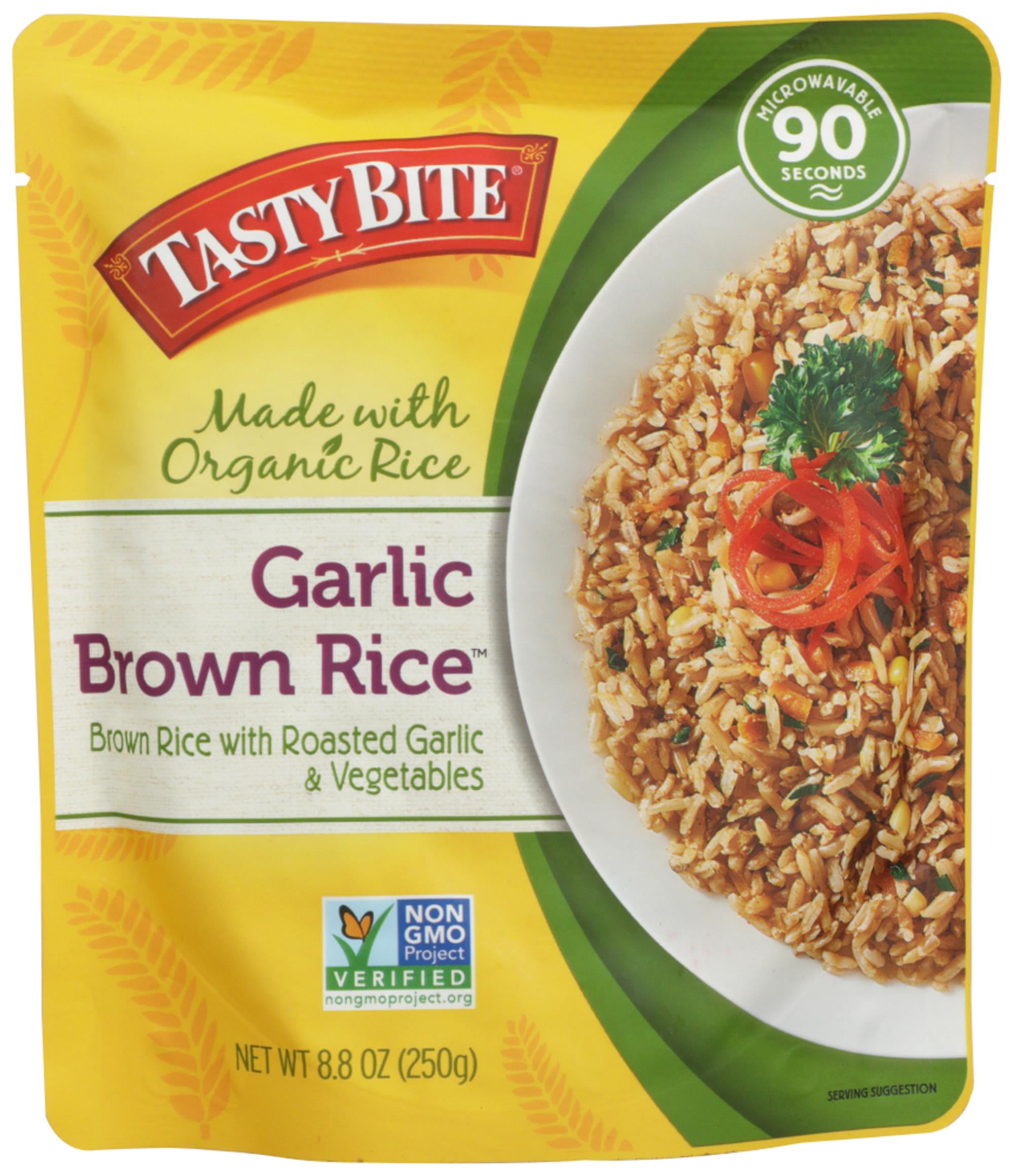 Tasty Bite, Garlic Brown Rice, 8.8 Oz, Ready to Eat, Vegan - Walmart.com
