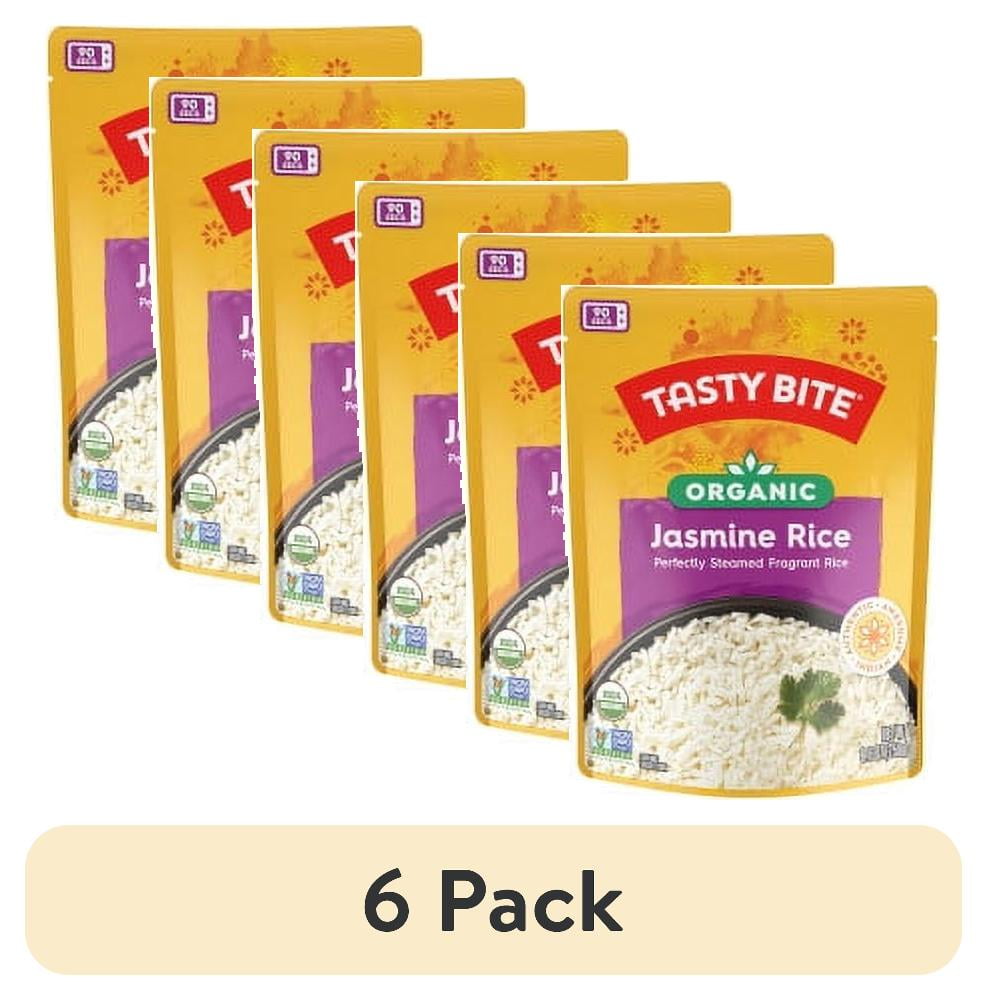 (6 pack) Tasty Bite Organic Jasmine Rice, Ready to Eat, Microwavable ...